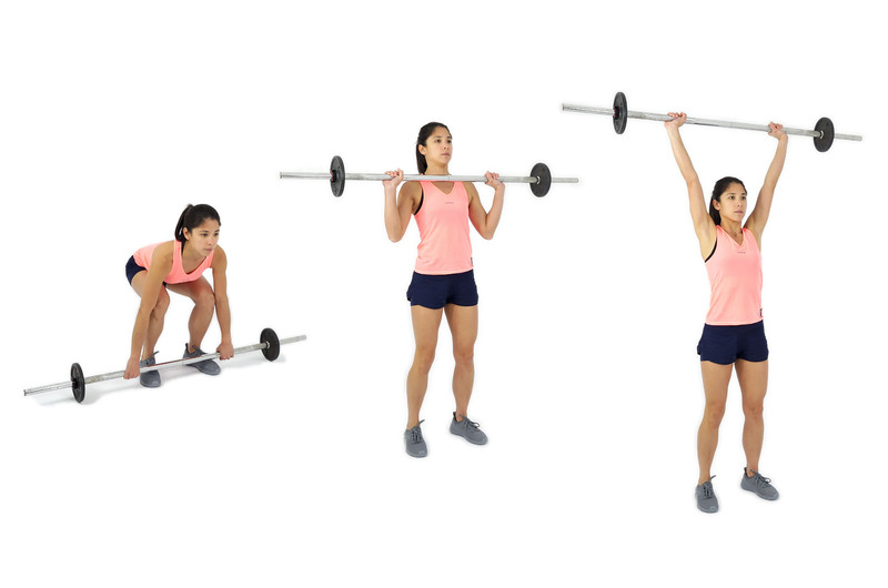 Barbell Clean and Press | Hit My Macros