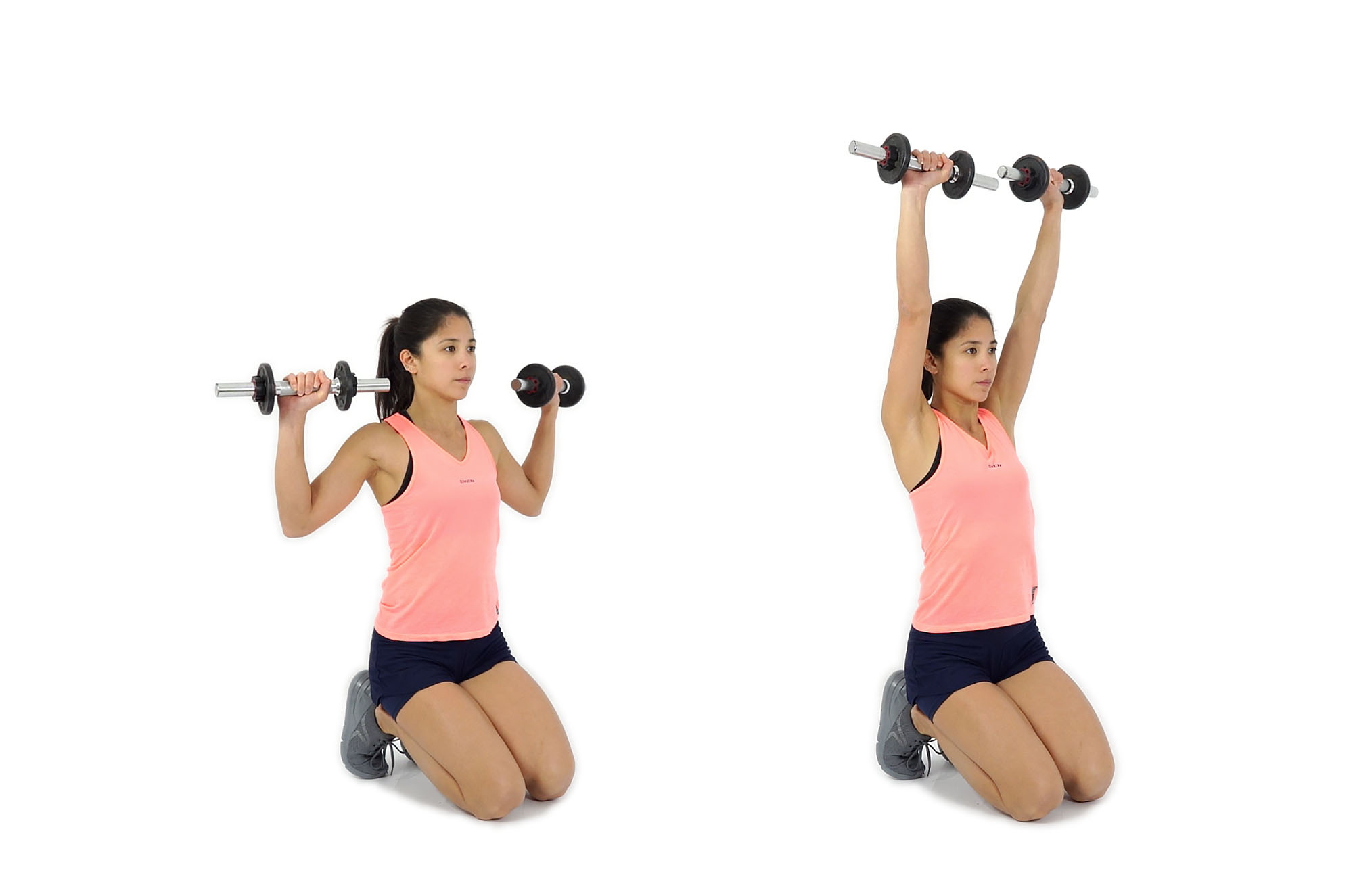 How to Do Kneeling Dumbbell Overhead Presses | Muscles Worked | Benefits