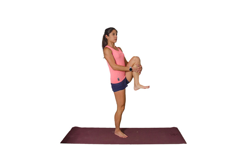 Standing Knee Hugs | Hit My Macros