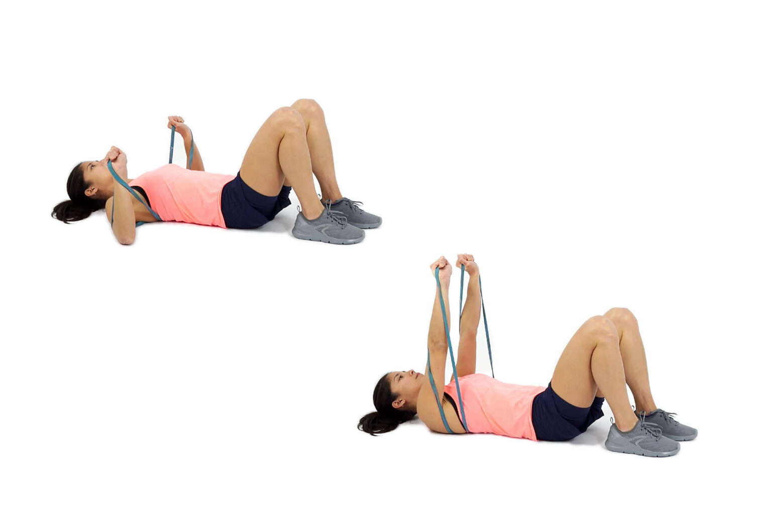 How to do Resistance Band Floor Presses | Muscles Worked | Benefits