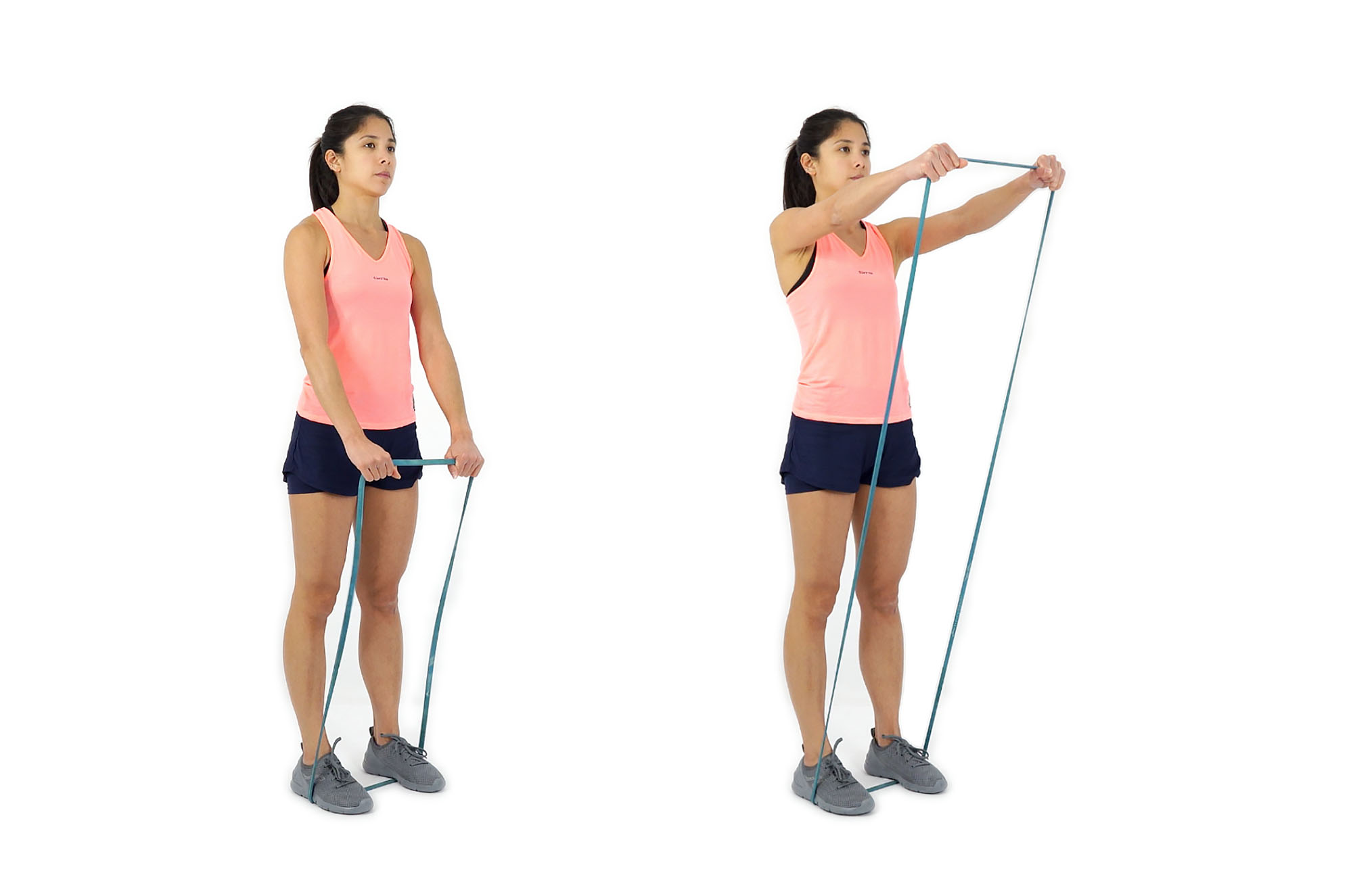 How to do Resistance Band Front Raises | Muscles Worked | Benefits