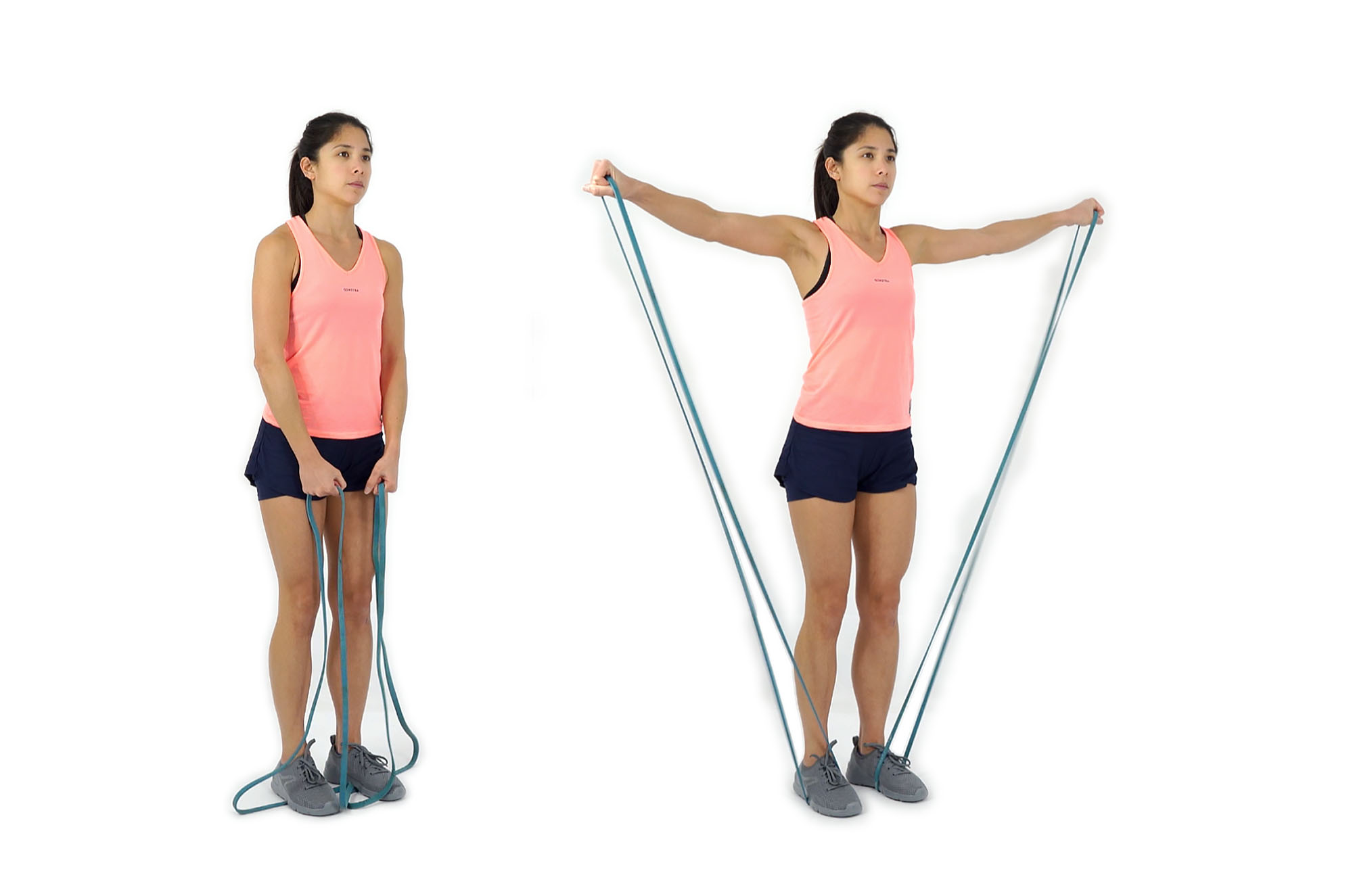 How to do Resistance Band Side Raises | Muscles Worked | Benefits